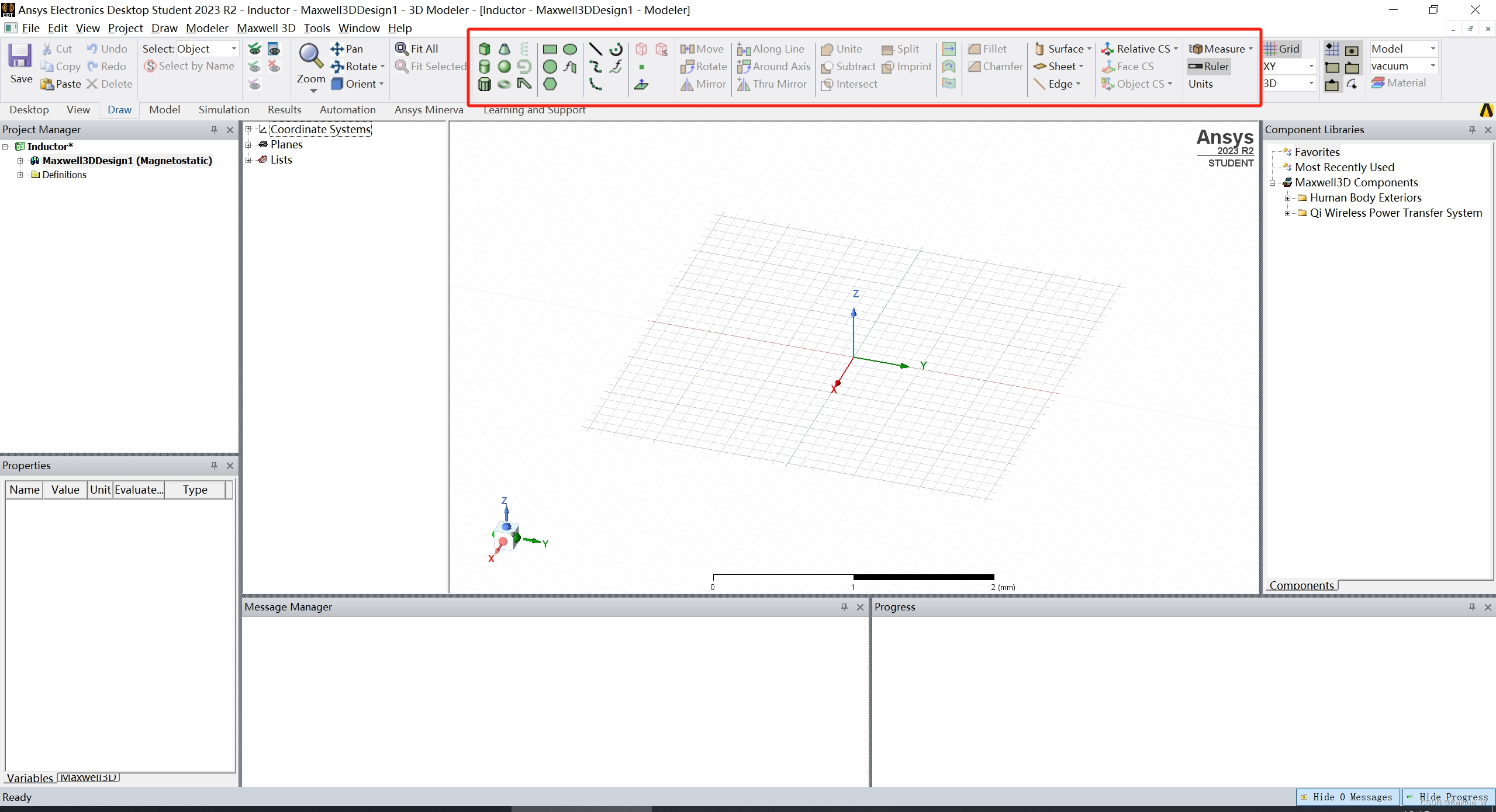Maxwell，开天辟地，电感仿真_maxwell 电感仿真-CSDN博客