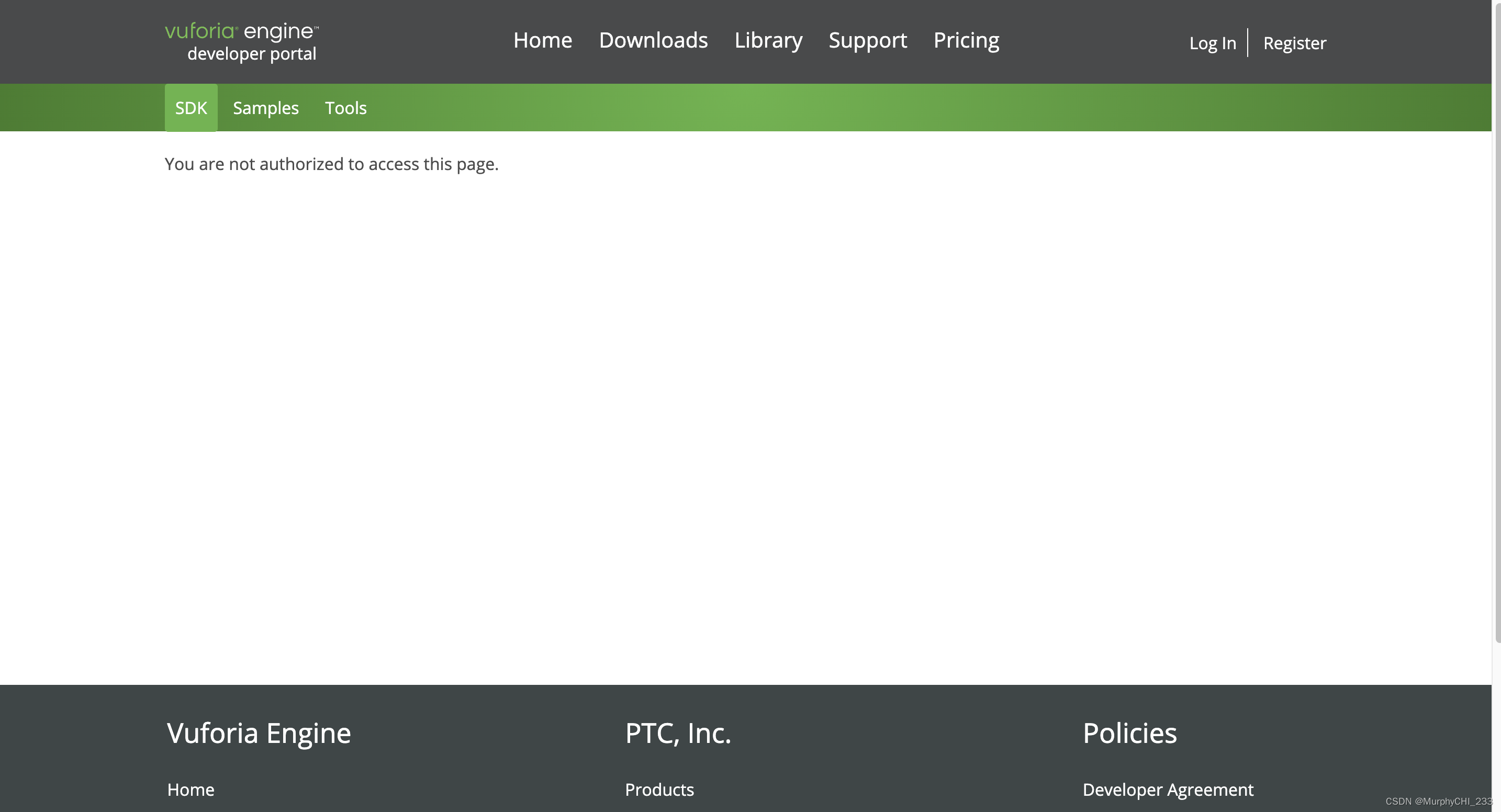 Vuforia：You are not authorized to access this page._vuforia下载显示you are not authorized to access ...
