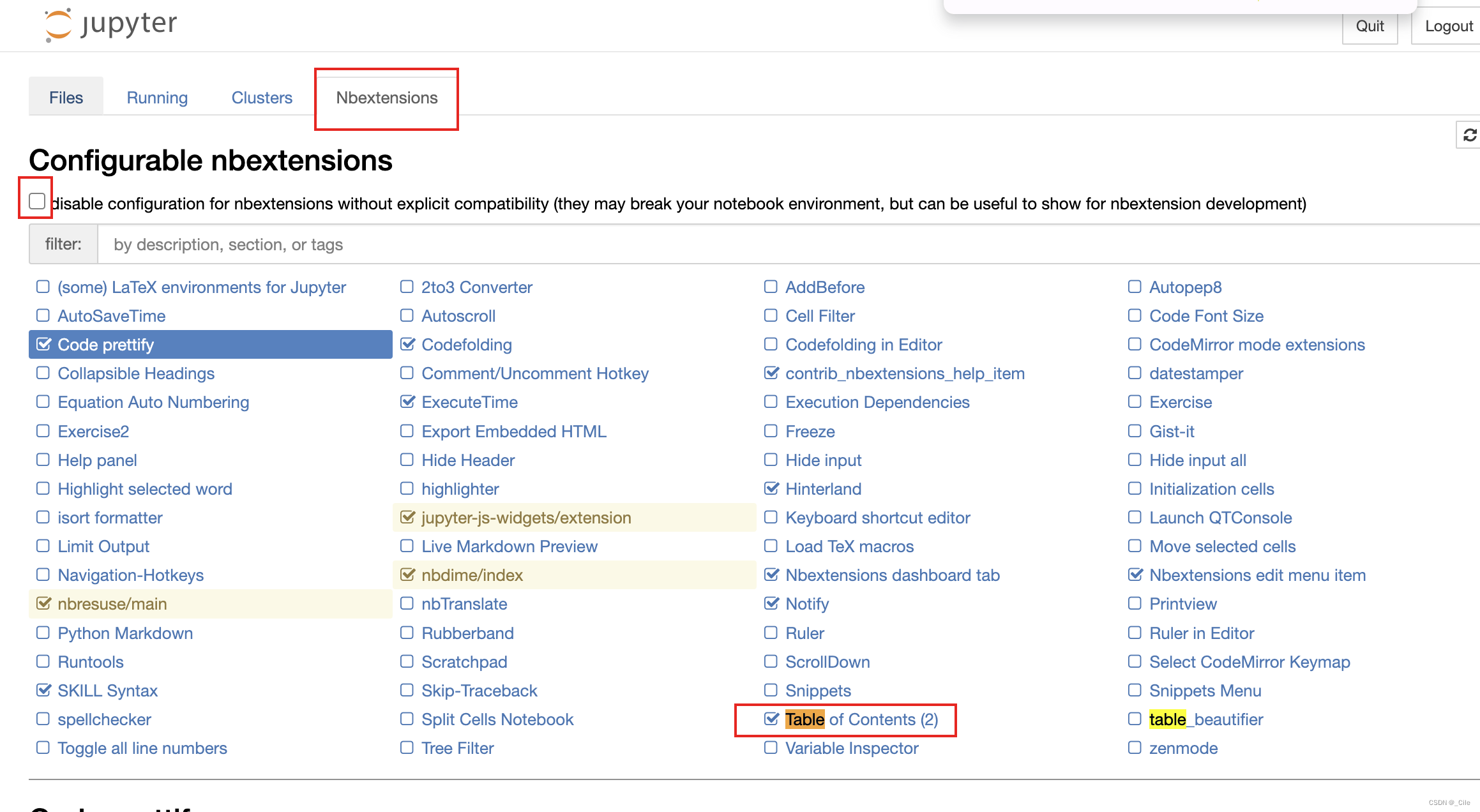 Anaconda中Jupyter Notebook左侧显示目录（Nbextensions安装）_anaconda nbextensions-CSDN博客