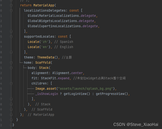 flutter记录问题：No MaterialLocalizations found - MyApp widgets require MaterialLocalizations to be ...