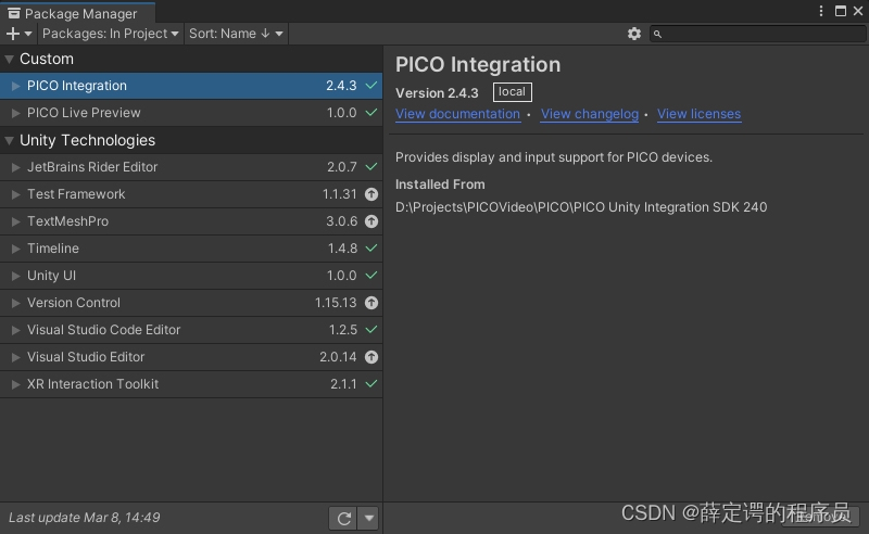 PICO4 Unity2020 + AVPro Video读取StreamAssets视频文件案例分享_pico unity 播放视频-CSDN博客