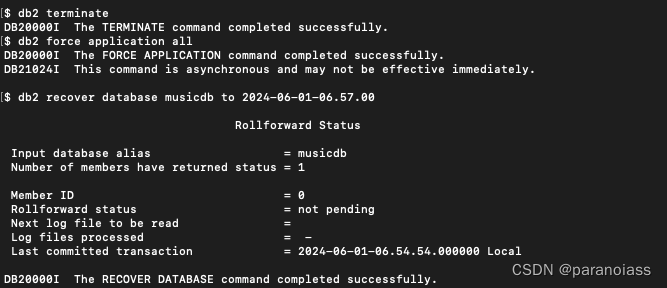 DB2大型数据之备份与复原_db2 recover-CSDN博客