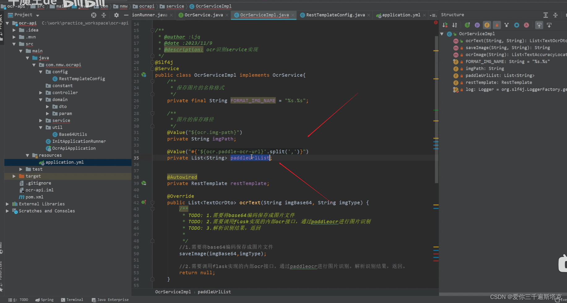 文本，文识10，springBoot提供RestTemplate以调用Flask OCR接口，调用flask实现ocr接口，用paddleocr进行图片识别云服务技术，单个paddleocr ...