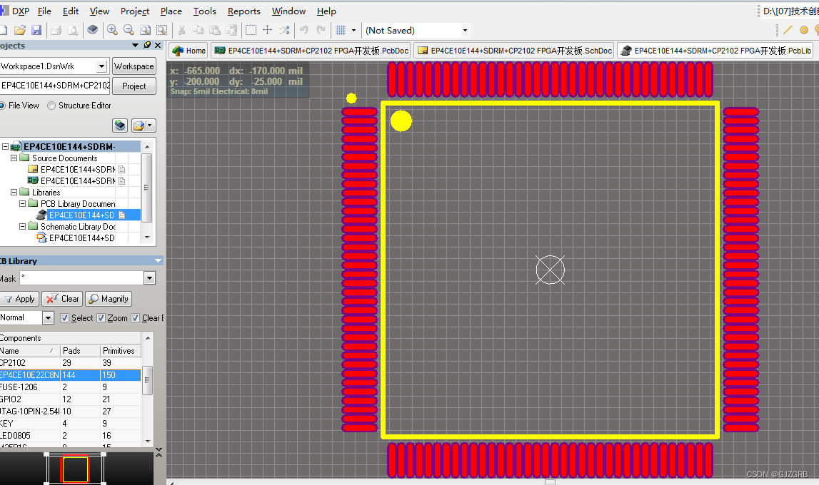 基于ep4ce10e144sdrmcp2102 Fpga(cyclone4e)应用开发板硬件(原理图pcb)文件,ad09设计的工程文件 Csdn博客