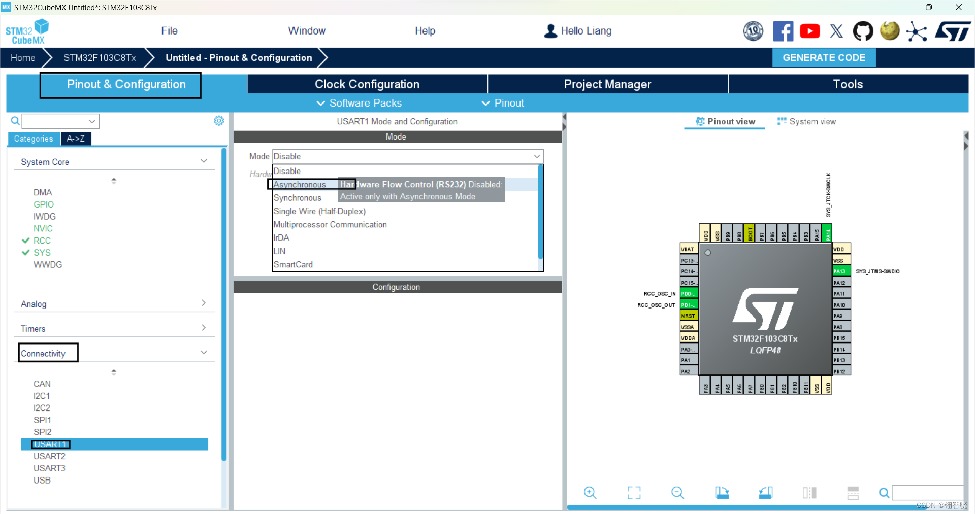 【stm32】cubemx之串口:串口三种模式(轮询模式、中断模式、dma模式)的配置与使用示例 串口重定向 使用hal扩展函数实现不定长数据接收cubemx配置串口 Csdn博客