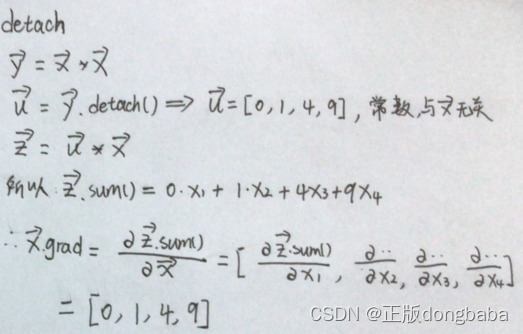 pytorch的detach()函数原理——手动演示_pytorch detach函数-CSDN博客