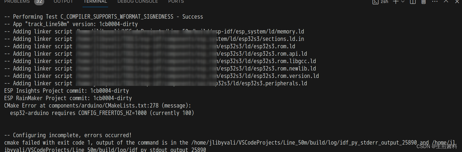 ESP32 | esp32-arduino requires CONFIG_FREERTOS_HZ = 1000(currently 100)_freertos频率能大于1000hz吗-CSDN博客