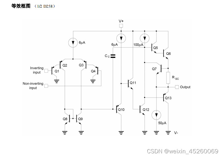 双运算放大器电路D258，宽带宽具有极低的电源电流（500µA）且电源电压范围宽_宽电压运放-CSDN博客