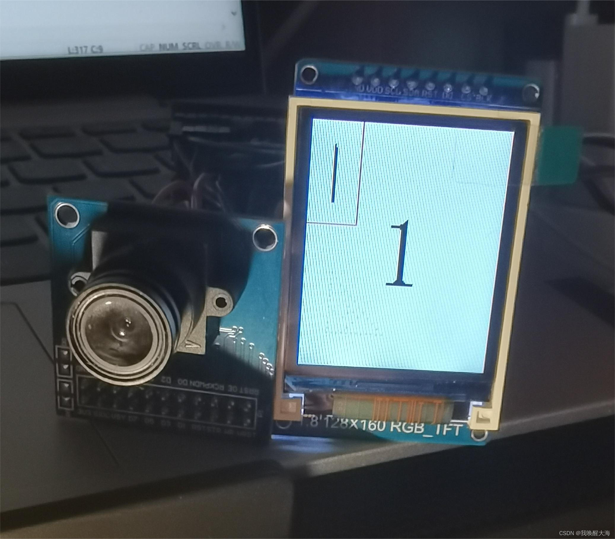 STM32F103C8T6单片机通过OV7670摄像头和1.8寸TFT屏幕实现简单的数字识别_stm32ov7670(无fifo)摄像头数字识别-CSDN博客