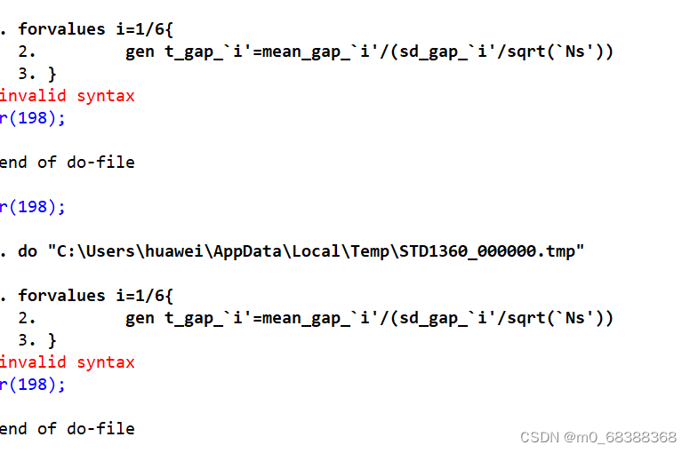 想问一下stata出现这个invalid syntax是为什么啊，真的找不出来原因了呜呜_stata pkix path validation ...
