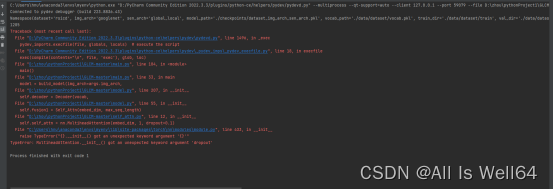 got an unexpected keyword argument ‘dropout‘_got unexpected keyword arguments-CSDN博客
