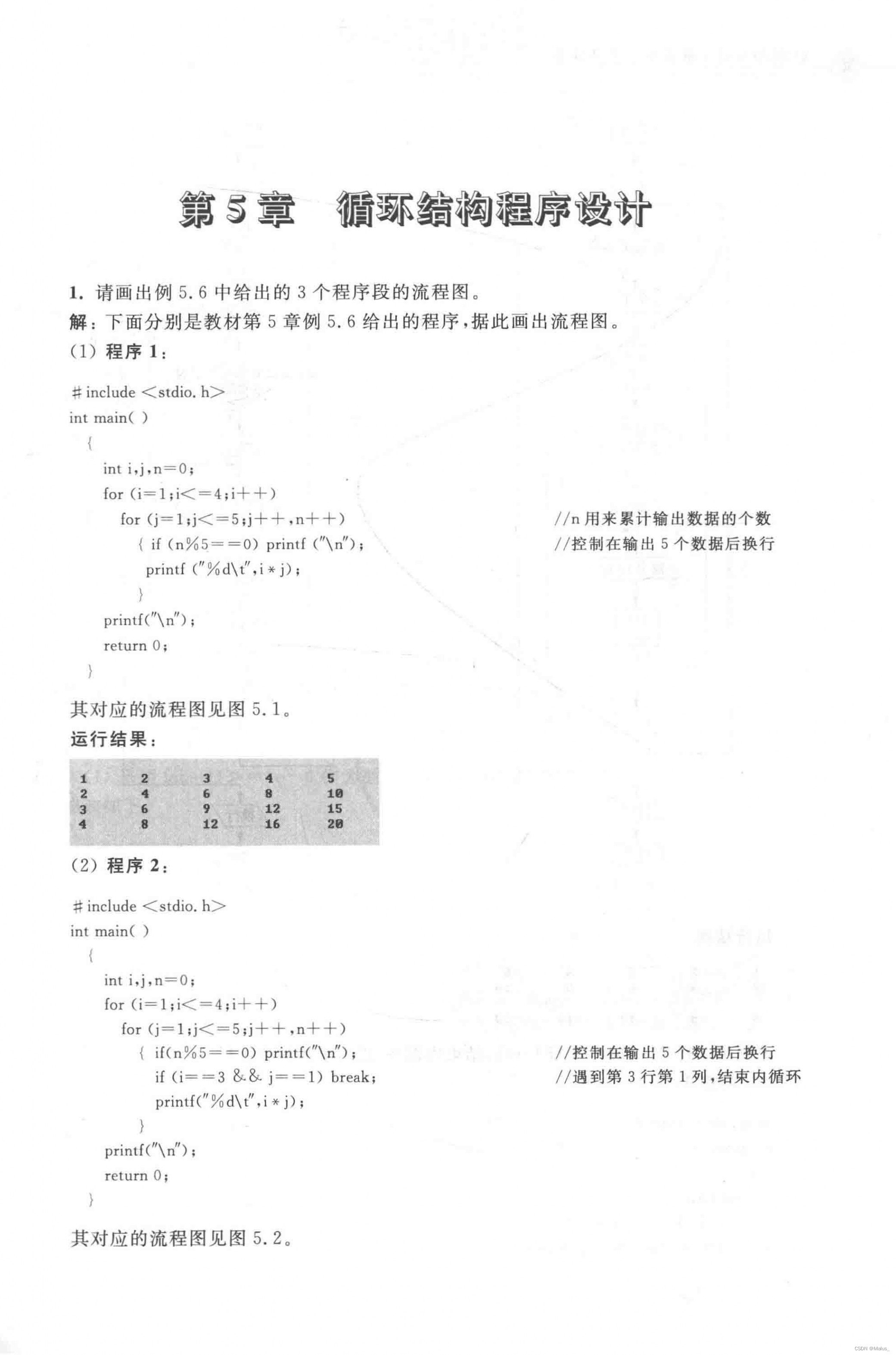 【第五章 循环结构程序设计】《c语言程序设计 第五版》谭浩强 课后习题答案c语言程序设计第五版谭浩强 答案 Csdn博客