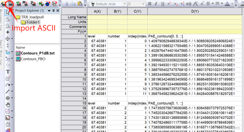 Origin 绘制ADS负载牵引圆图load pull Smith Chart_ads导出s参数用origin处理-CSDN博客
