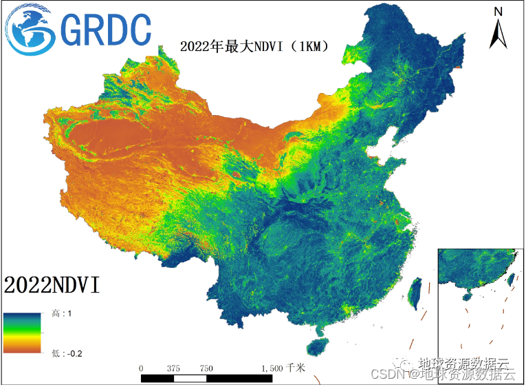 1998-2022年最大NDVI数据集（1km）-CSDN博客