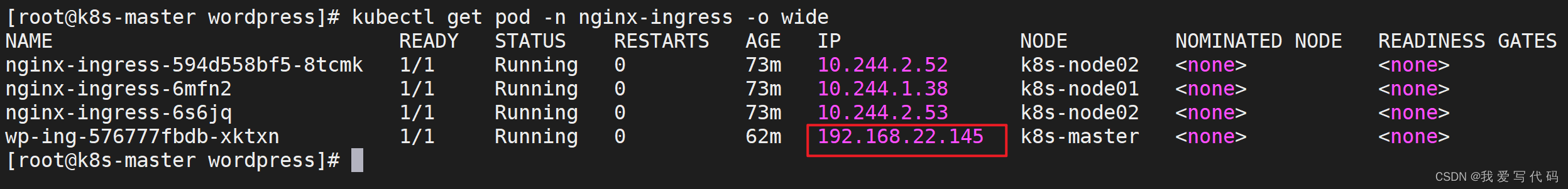 【Linux】k8s部署wordpress--使用ingress暴露服务_创建ingress来实现集群外部的wordpress访问-CSDN博客