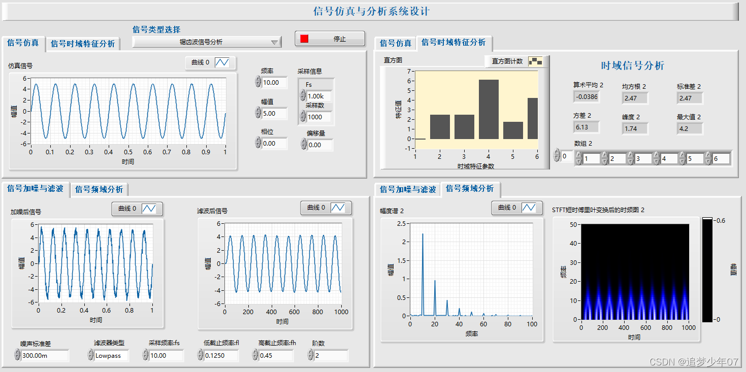 Labview毕设信号仿真与分析系统labview的时域滤波器 Csdn博客 