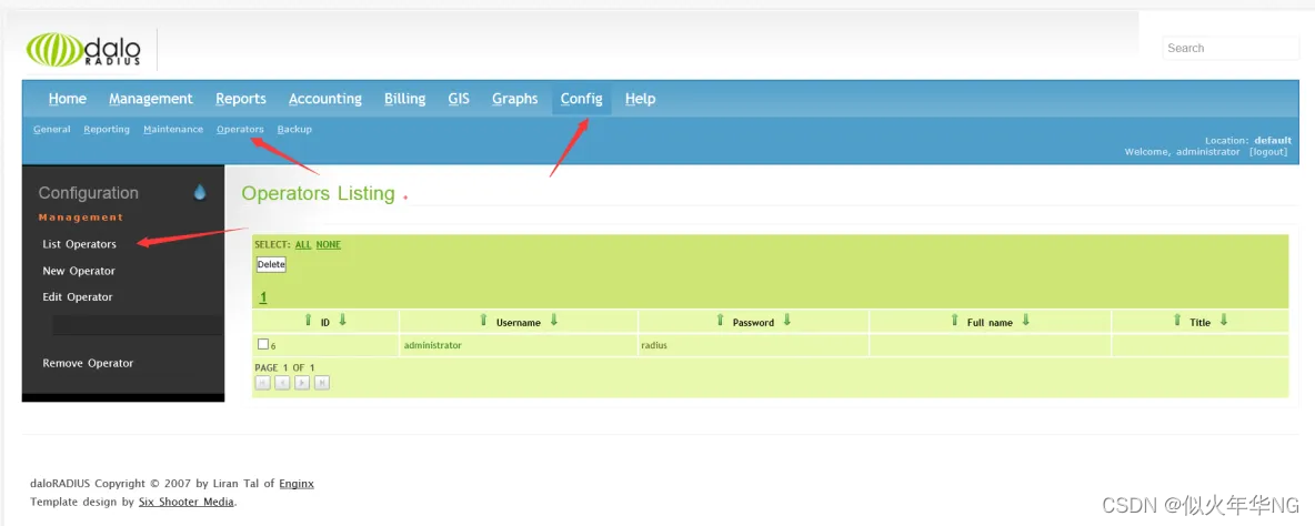使用daloRADIUS Web管理Radius服务器_daloradius教程-CSDN博客
