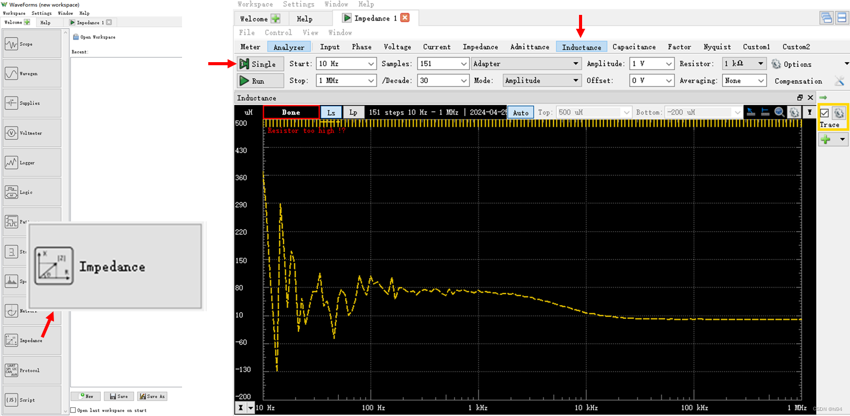 口袋实验室--电子学霸神器-Digilent AD2/3-电感测量_ad2口袋实验室-CSDN博客