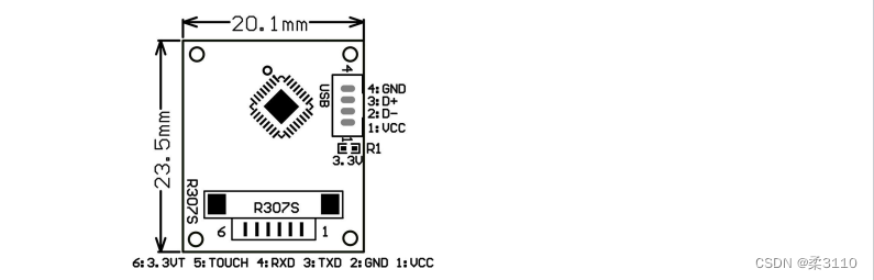 R307S指纹识别模块的硬件接口介绍_r307指纹模块-CSDN博客