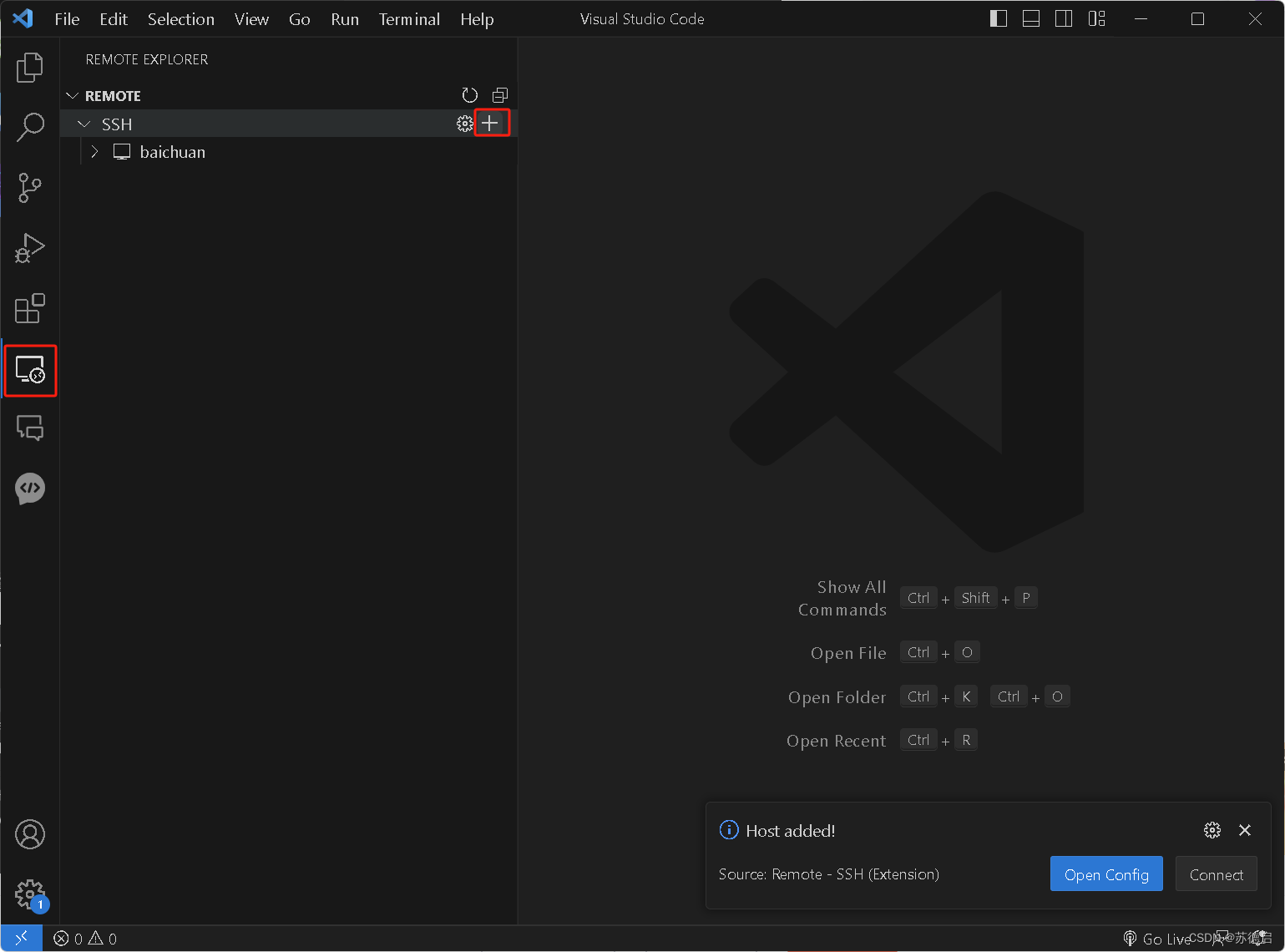 Windws connect linx server by VSC （Remote - SSH）-CSDN博客