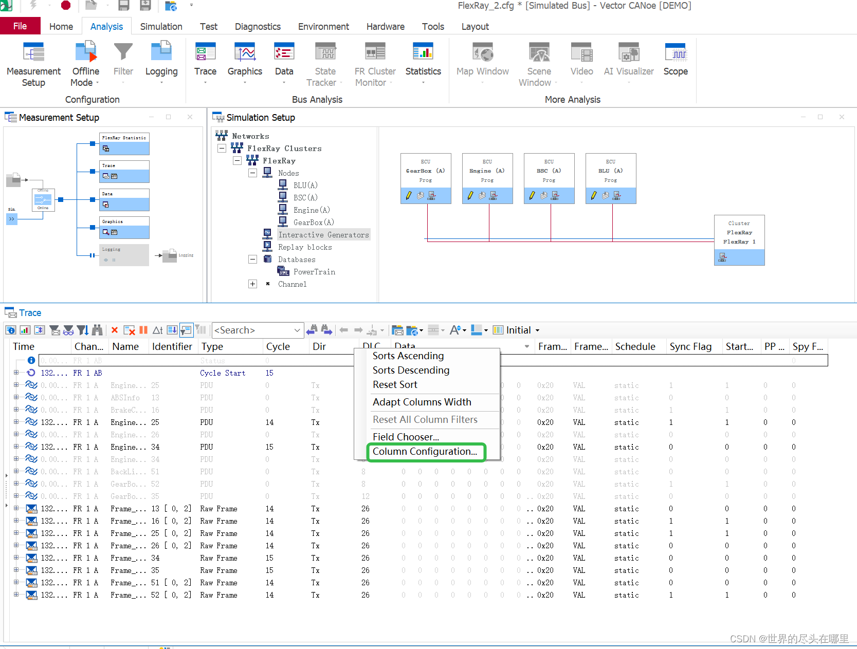 CANoe demo搭建FlexRay工程_canoe demo下载安装教程-CSDN博客