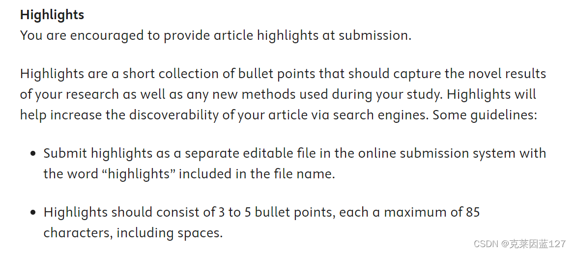 英文sci投稿需要的highlights-写法经验分享_highlight怎么写-CSDN博客