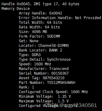 Linux查看cpu、内存、硬盘信息_dmidecode -t memory 内存厂商-CSDN博客
