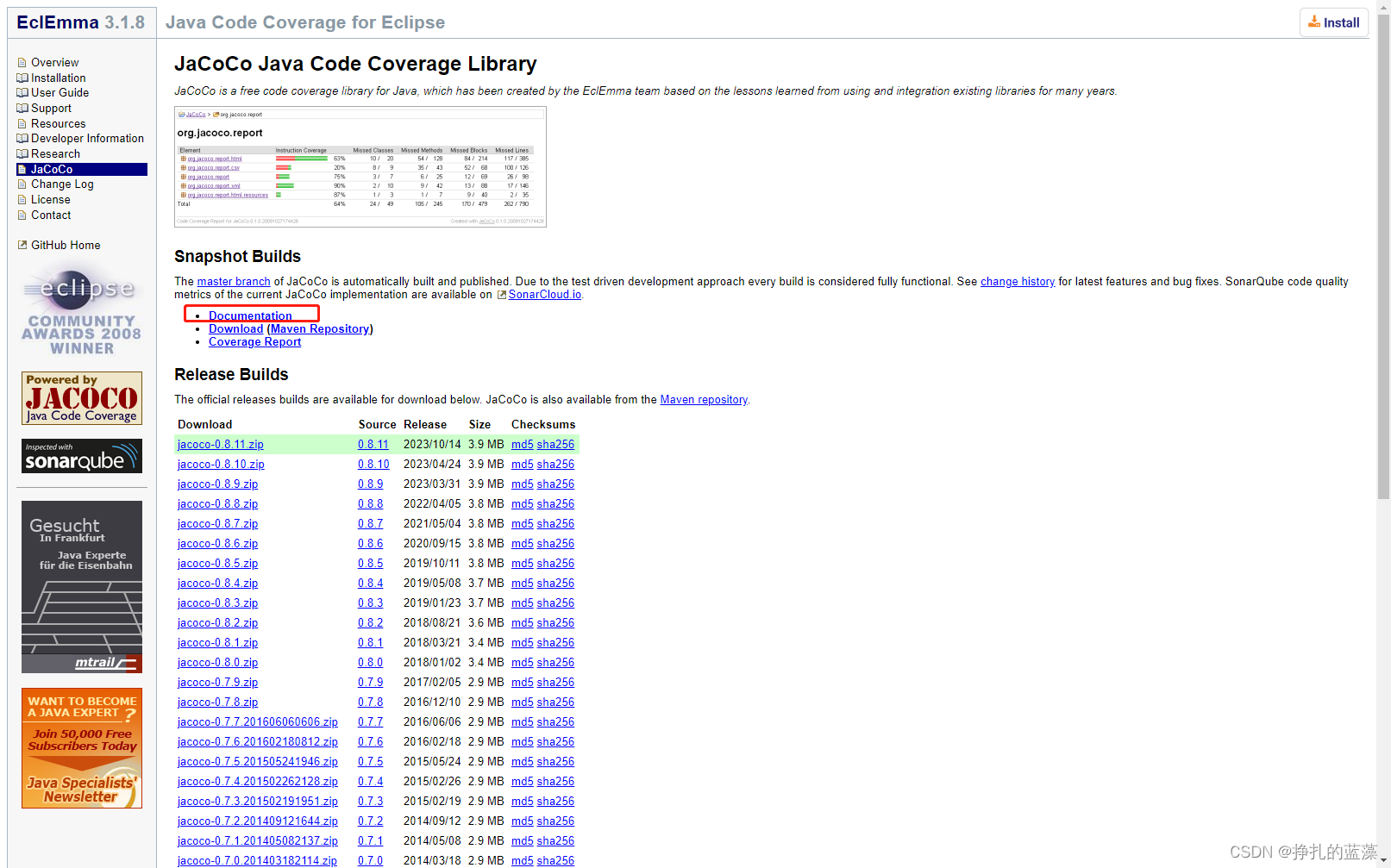 jacoco查看各版本支持的最低jdk版本_jacoco-maven-plugin支持jdk17版本-CSDN博客