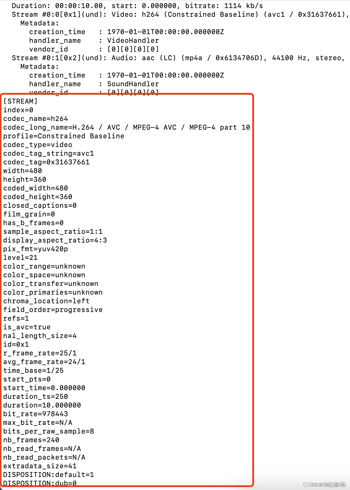 【ffmpeg基础】使用ffprobe查看音视频信息_ffmpeg 查看音频信息-CSDN博客