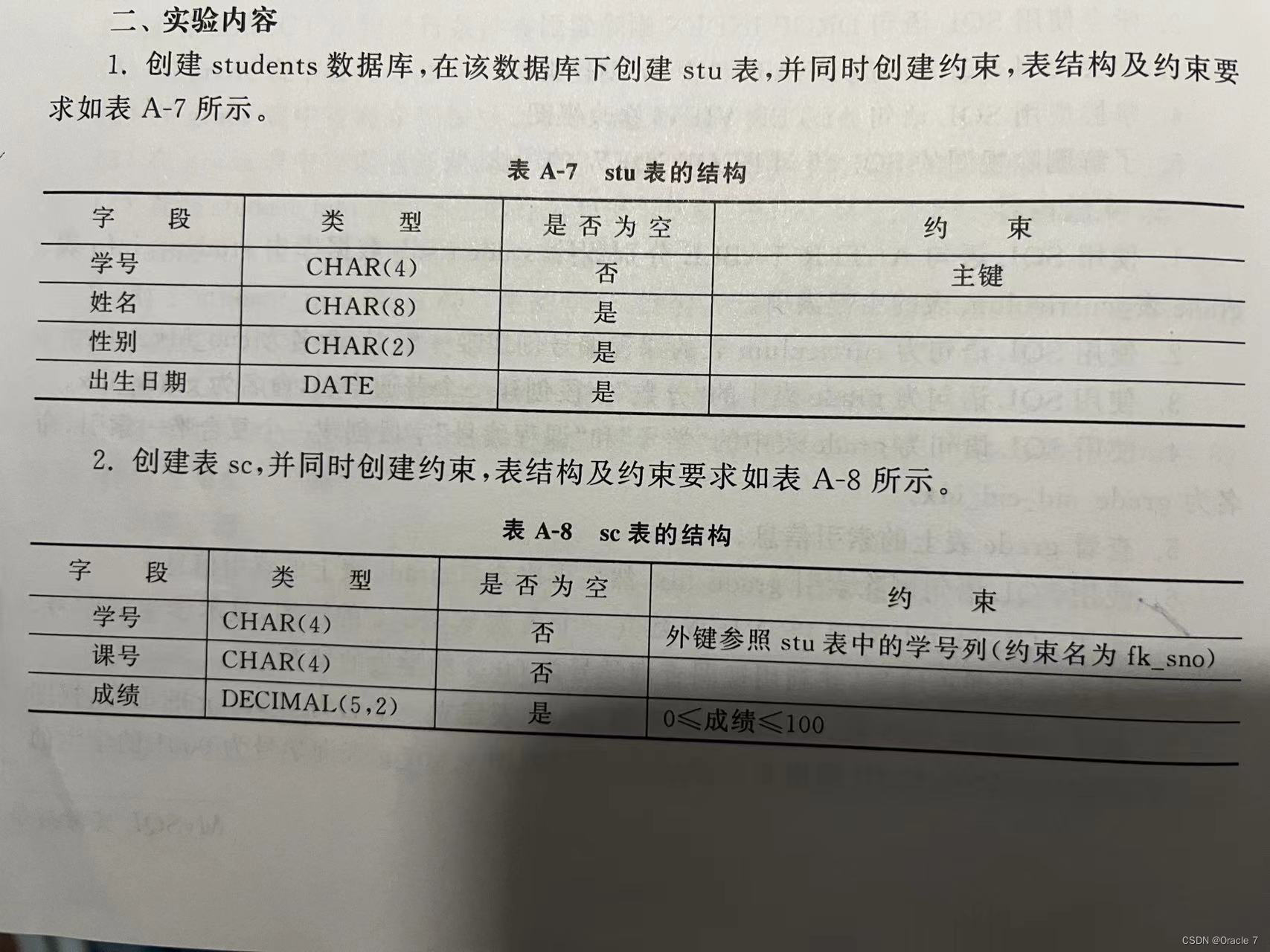 数据库原理及应用实验四(mysql) Csdn博客