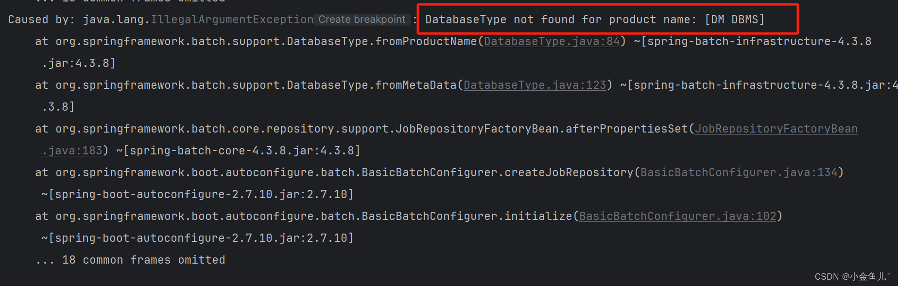 SpringBatch兼容DM（达梦数据库）_unable to detect database type-CSDN博客