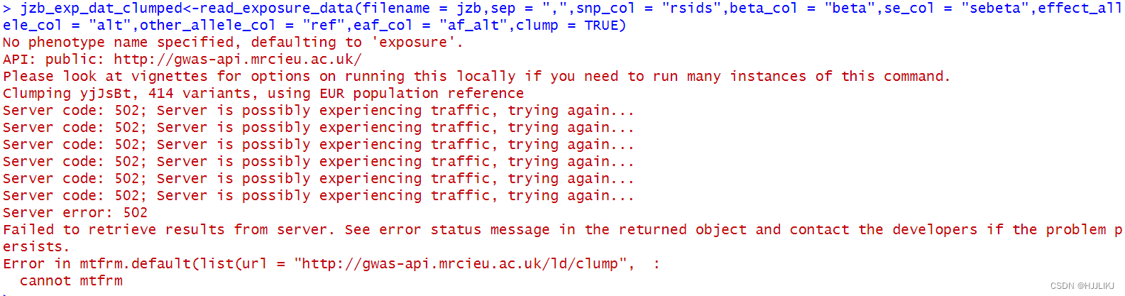Error in mtfrm.default(list(url = “http://gwas-api.mrcieu.ac.uk/ld/clump“, : cannot mtfrm-CSDN博客