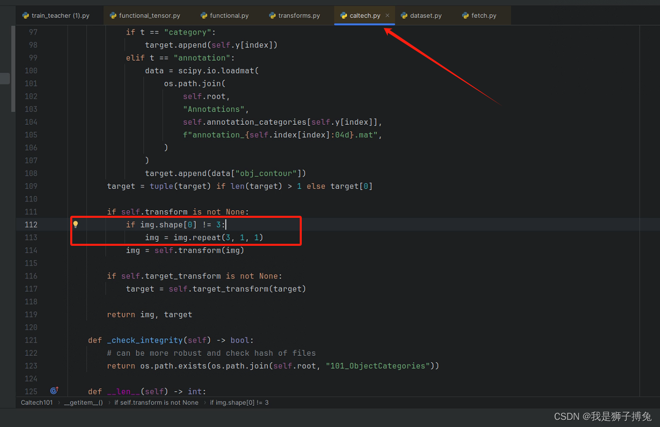 caltech数据集读取图片报错RuntimeError: output with shape [1, 224, 224] doesn‘t match the broadcast shape ...