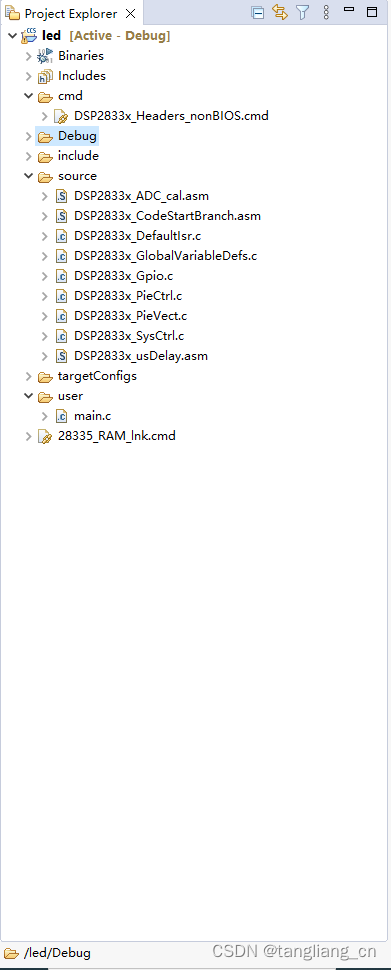 DSP入门 F28335实现led呼吸灯_ccs gpio呼吸灯c语言程序-CSDN博客