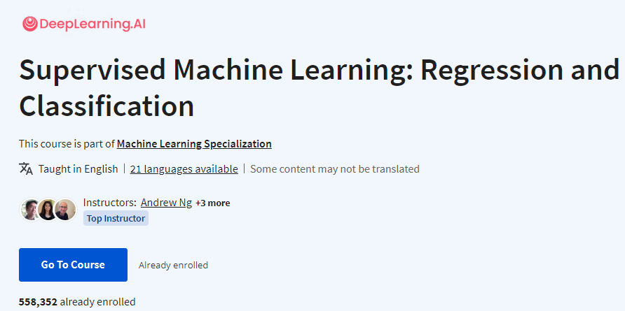 Coursera吴恩达机器学习专项课程01：Supervised Machine Learning: Regression and Classification笔记 Week01-CSDN博客