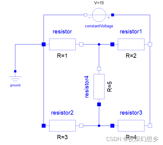 Modelica基础2——桥式电路例子_modelica的简单电路模型-CSDN博客