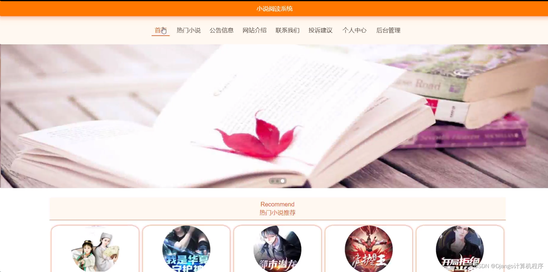 Java毕业设计小说阅读系统（springbootmysqljdk18meven）基于java的小说阅读系统的设计与实现 Csdn博客 
