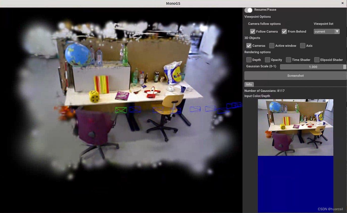 Gaussian Splatting SLAM（MonoGS）项目实践_深度学习_huarzail-开放原子开发者工作坊