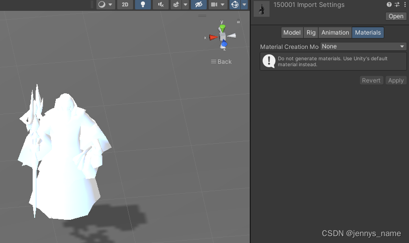 Unity 一键修改项目中FBX文件的Materials Material Creation Mode_unity 更改该模型下所有 ...