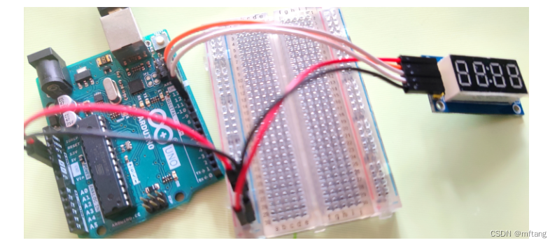 Arduino 驱动4位时钟类型的3线数码管（74hc595）arduino 74hc595 4位数码管 Csdn博客