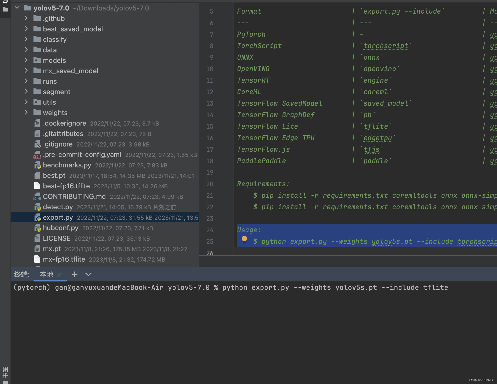 YOLOv5 模型转换为tflite模型_yolov5 pt转tflite-CSDN博客