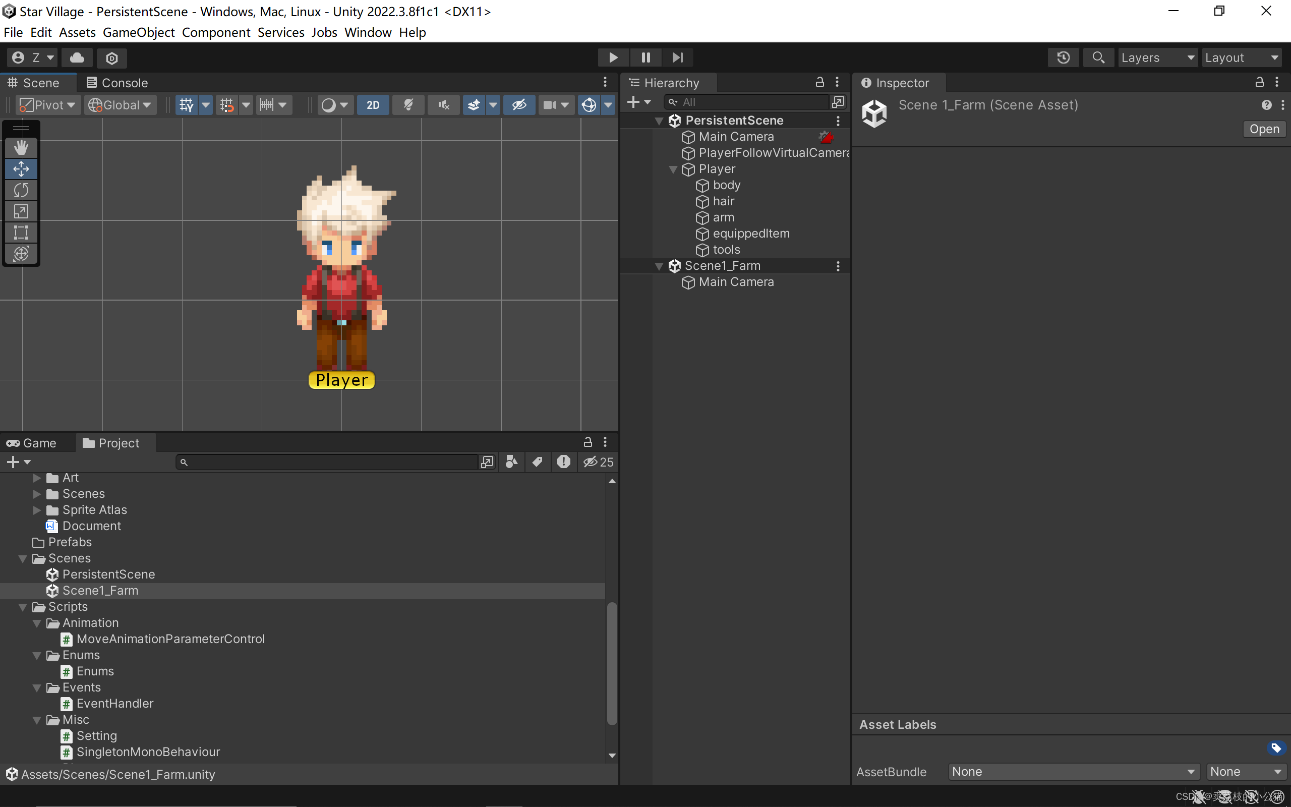 Unity3D制作星露谷物语(3)_基于unity3d的类星露谷rpg游戏的设计与实现-CSDN博客