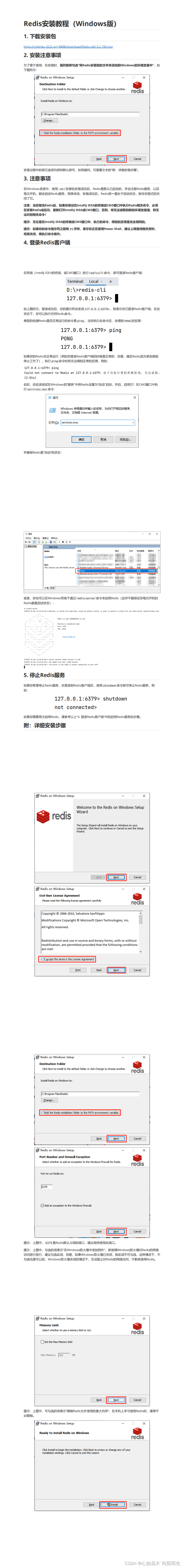 Redis的安装教程（windows版）_redis-x64-3.2.100-windows-CSDN博客