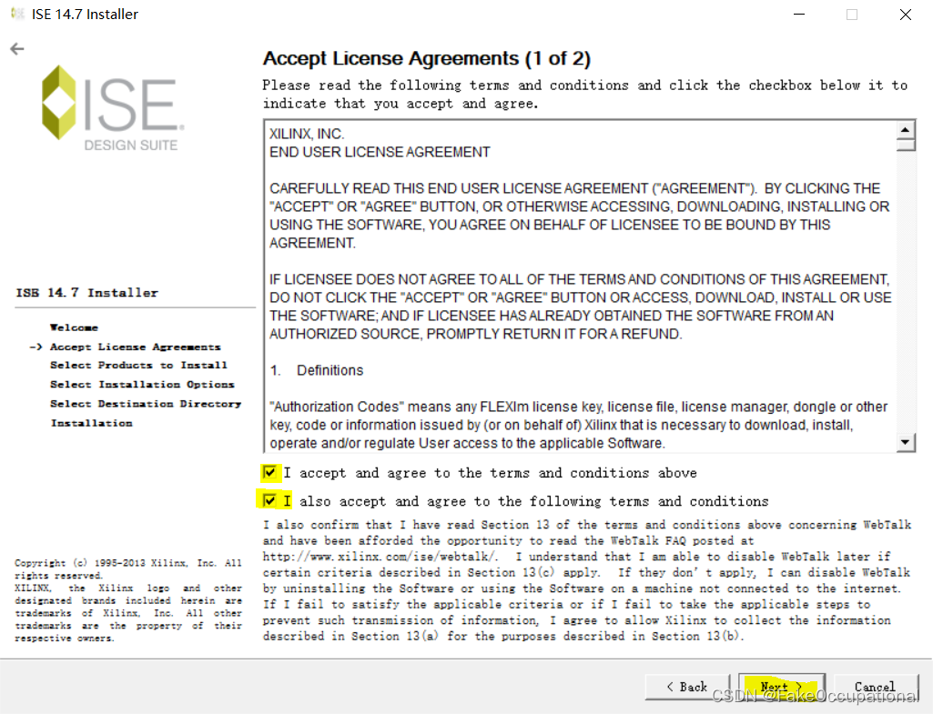 fpga系列 HDL：ISE 安装笔记_ise安装enable webtalk to send software-CSDN博客