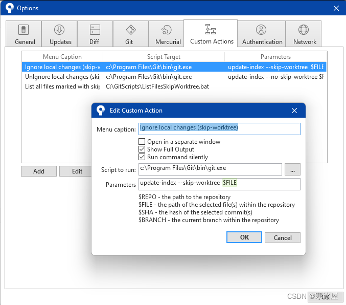 Git——“skip-worktree”选项的SourceTree自定义操作-CSDN博客