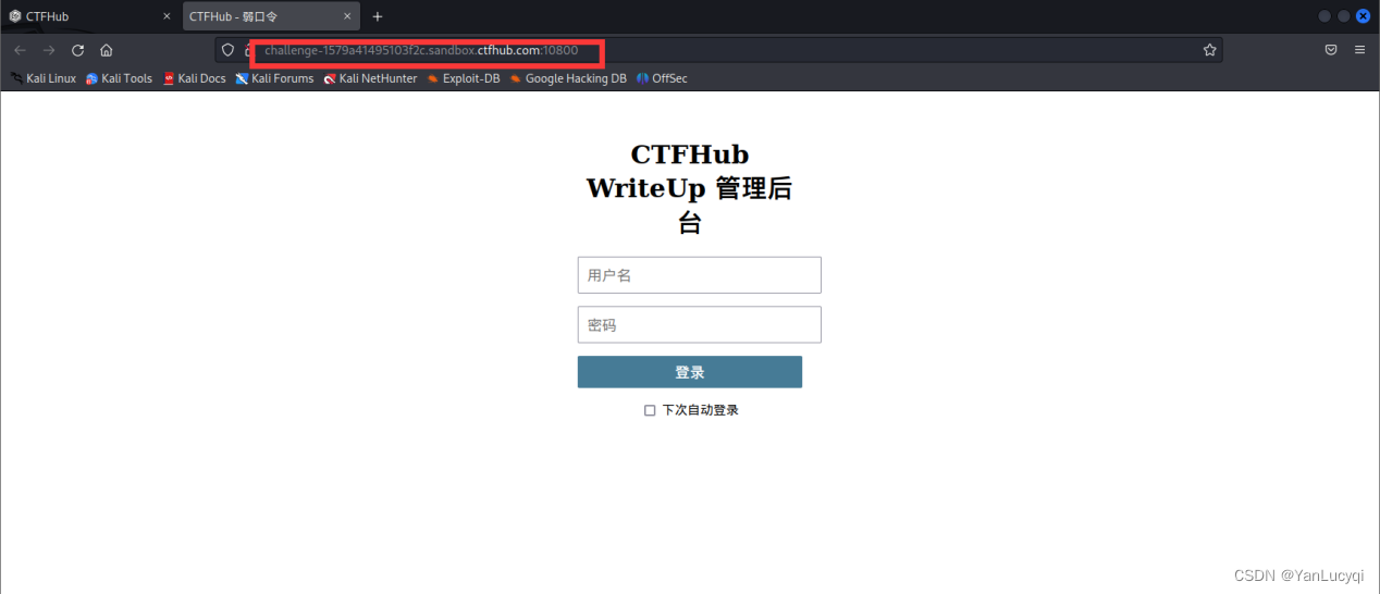 Ctfhub技能树web密码口令ctfhub默认口令 Csdn博客 