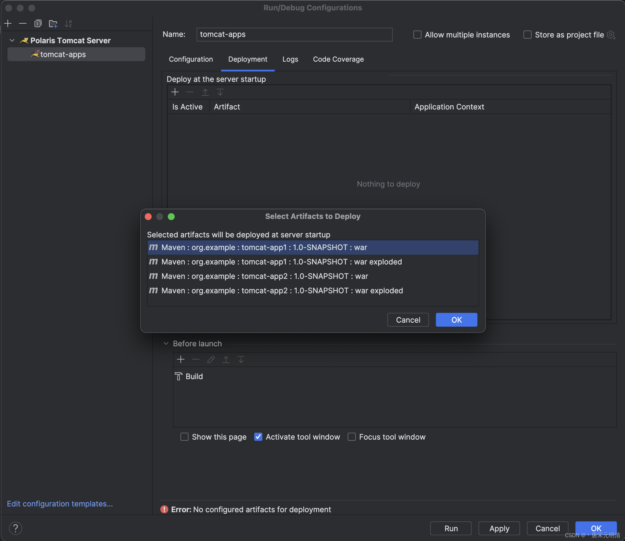社区版 IntelliJ IDEA 配置 Tomcat_polaris tomcat server-CSDN博客