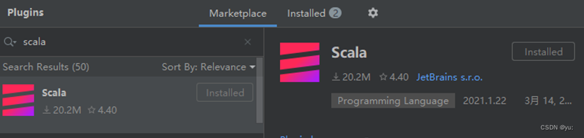 在IntelliJ IDEA中安装Scala插件_idea scala插件-CSDN博客
