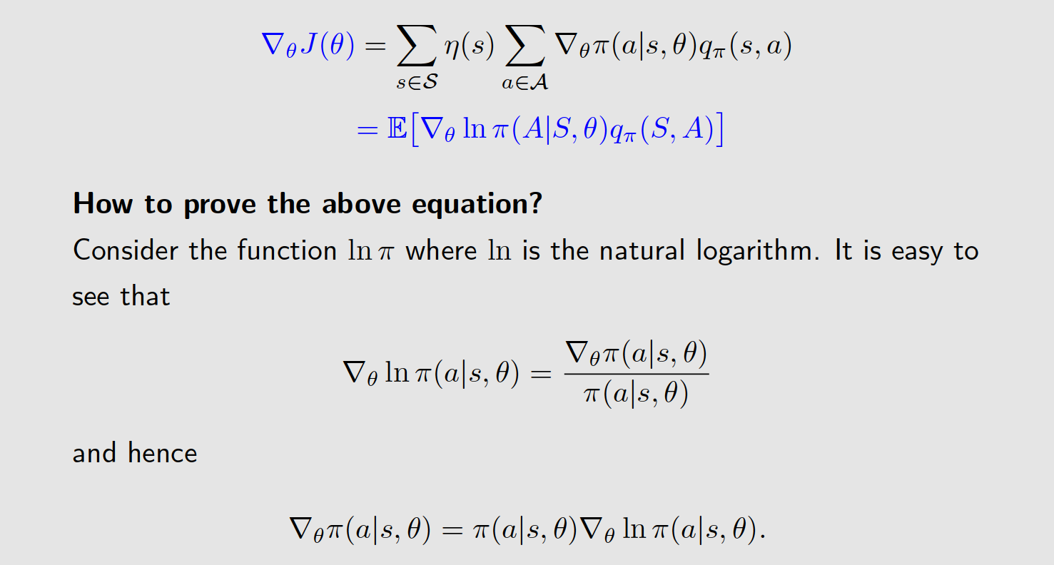 强化学习-赵世钰（九）：策略梯度方法（Policy Gradient Methods）【表格--＞函数(NN)】【REINFORCE algorithm＜--＞基于MC方法】-CSDN博客