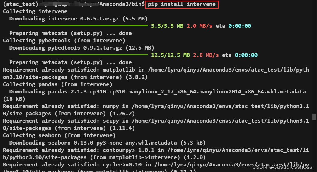 解决用Intervene来计算Peak样本的overlap时conda install -c bioconda intervene无法安装intervene_如何安装intervene-CSDN博客